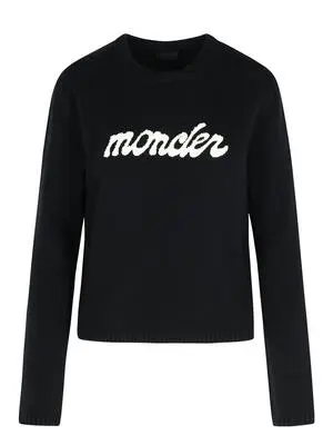 Moncler Virgin Wool And Cashmere Sweater - Black