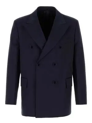 Prada Double Breasted Blazer - Blue