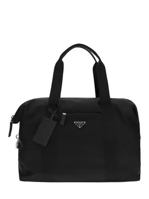 Prada Re-nylon And Saffiano Travel Bag - Black