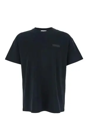 Givenchy T-shirt With Logo Patch On The Front In Cotton For - Black
