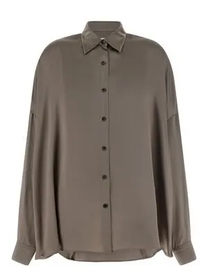 Dries Van Noten Casia Silk Shirt - Gray