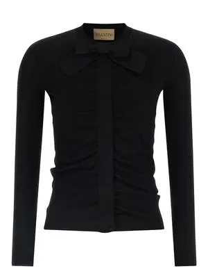 Valentino Garavani Bow Cardigan - Black