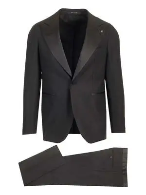 Tagliatore Tuxedo With Peak Lapels - Black