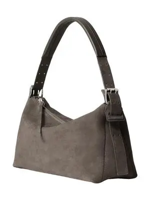 LEMAIRE Grey Suede Shoulder Bag - Gray