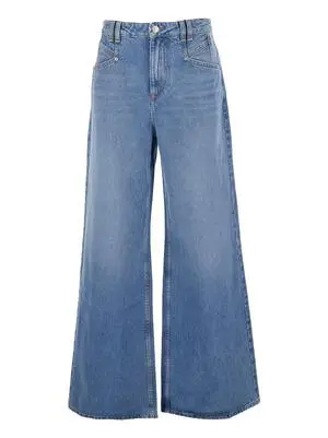 Isabel Marant Étoile Lemony' Wide Leg Jeans - Multicolor