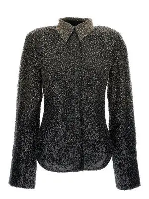 ROTATE BY BIRGER CHRISTENSEN Embellished Long-sleeve Shirt - Multicolor