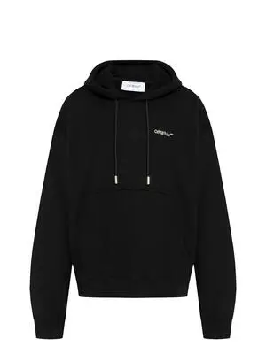 Off-White Logo Hooded Sweatshirt - Black