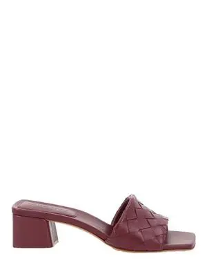 Bottega Veneta Woven Leather Heeled Sandals - Multicolor