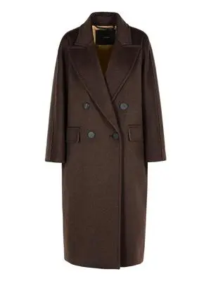 MAX MARA MAX MARA Double Breasted Overcoat In Cashmere, Alpaca, And Wool