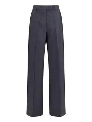 Miu Miu Miu Miu Wide Leg Wool Blend Pants Multicolor