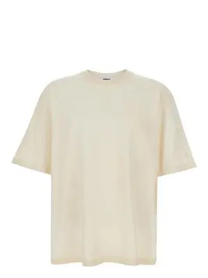 GOLDEN GOOSE Off- T-shirt With Printed Logo On The Back For - White