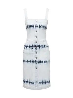 Stella McCartney Sleeveless Button-front Denim Dress - Blue