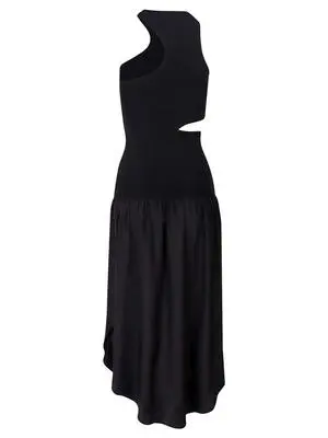 Stella McCartney Stella McCartney Silk Cut-Out Maxi Dress Black