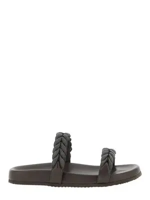 Brunello Cucinelli Precious Braided Straps Sandals - Brown