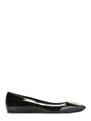 ROGER VIVIER Trompette Buckled Patent Leather Ballerinas - Multicolor