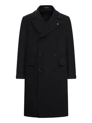 Tagliatore Wool Blend Coat - Black