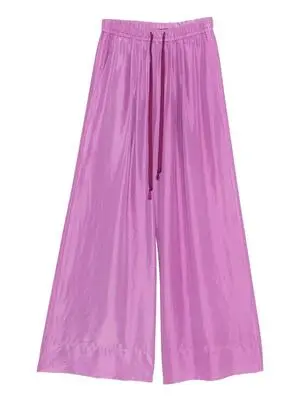 FORTE_FORTE Silk Drawstring Trousers - Multicolor