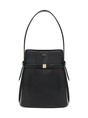TOTEME Leather Bucket Bag - Black