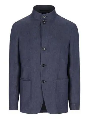 Zegna Jackets Shirt Jackets - Blue