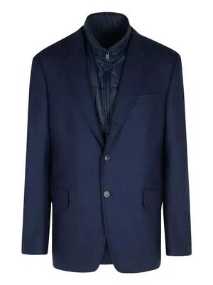 FAY FAY Navy Polyamide Jacket With Removable Vest