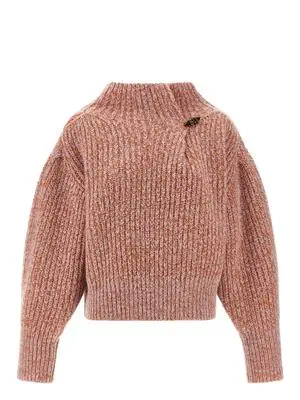 Dries Van Noten Two-tone Knitted Wool And Alpaca Sweater With Jewel Detail - Multicolor