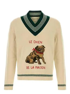 Valentino Garavani Beige Wool Sweater - Brown
