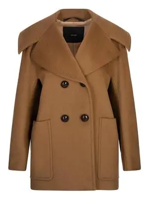 Max Mara MAX MARA Mario Double Breasted Cashmere Coat Multicolor