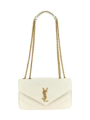 Saint Laurent SAINT LAURENT Loulou Small Shoulder Bag Cream