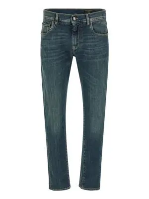 Dolce & Gabbana Slim Fit Stretch Cotton Denim Jeans - Blue