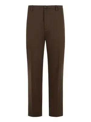 Burberry Cotton Trousers - Brown