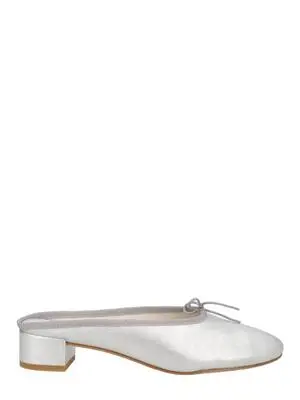 Repetto Camille Ballerina Mule With 3 Cm Heel - Silver