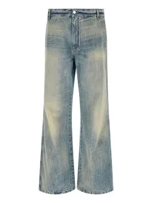 AMIRI AMIRI Checkered Repair Bootcut Jeans