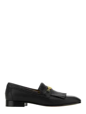Valentino Garavani VALENTINO GARAVANI Leather VLogo Signature Loafers Black