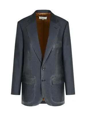 MAISON MARGIELA Wool Blend Blazer - Gray
