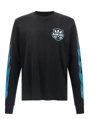 Amiri Eagle Flames' T-shirt - Black