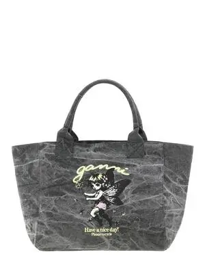 GANNI Medium "fairy" Shopping Bag - Black