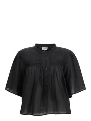 Isabel Marant Étoile Pleated Cotton Shirt - Black