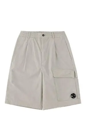 C.P. COMPANY Cargo Shorts With Logo Patch - Gray