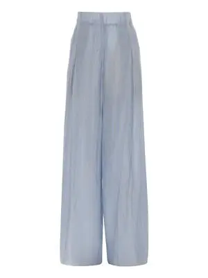 DRIES VAN NOTEN DRIES VAN NOTEN Wide-Leg Striped Cupro Trousers