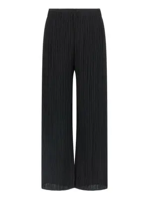 Issey Miyake Monthly Colors: February Pleated Wide Leg Pants - Black