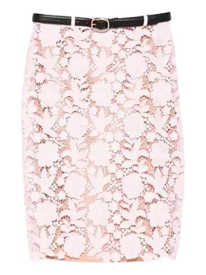 SELF-PORTRAIT Lace Midi Skirt - Multicolor