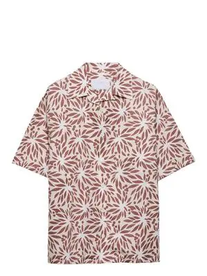 Prada Prada Men Striped Cotton And Silk `Bowling` Shirt Multicolor