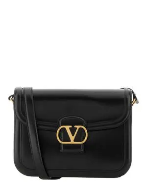 Valentino Garavani Leather Shoulder Bag - Black
