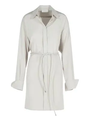 Sportmax Grey Silk Dress - Silver