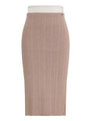 DIESEL® M-zinia Ribbed Knit Midi Skirt - Pink