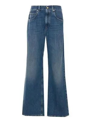Brunello Cucinelli Loose Fit Denim Pants - Blue