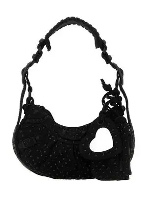 Balenciaga BALENCIAGA Embellished Le Cagole XS Shoulder Bag Black