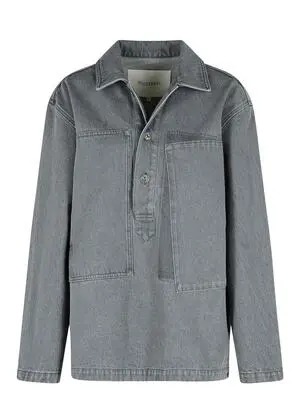 JW Anderson J.W. ANDERSON Denim Shirt With Patched Pockets Gray
