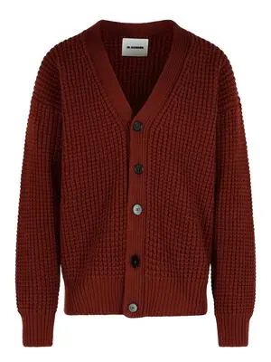 JIL SANDER Virgin Wool Cardigan - Multicolor