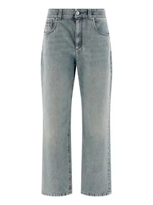 Brunello Cucinelli Retro" Jeans With Monile Detail - Blue